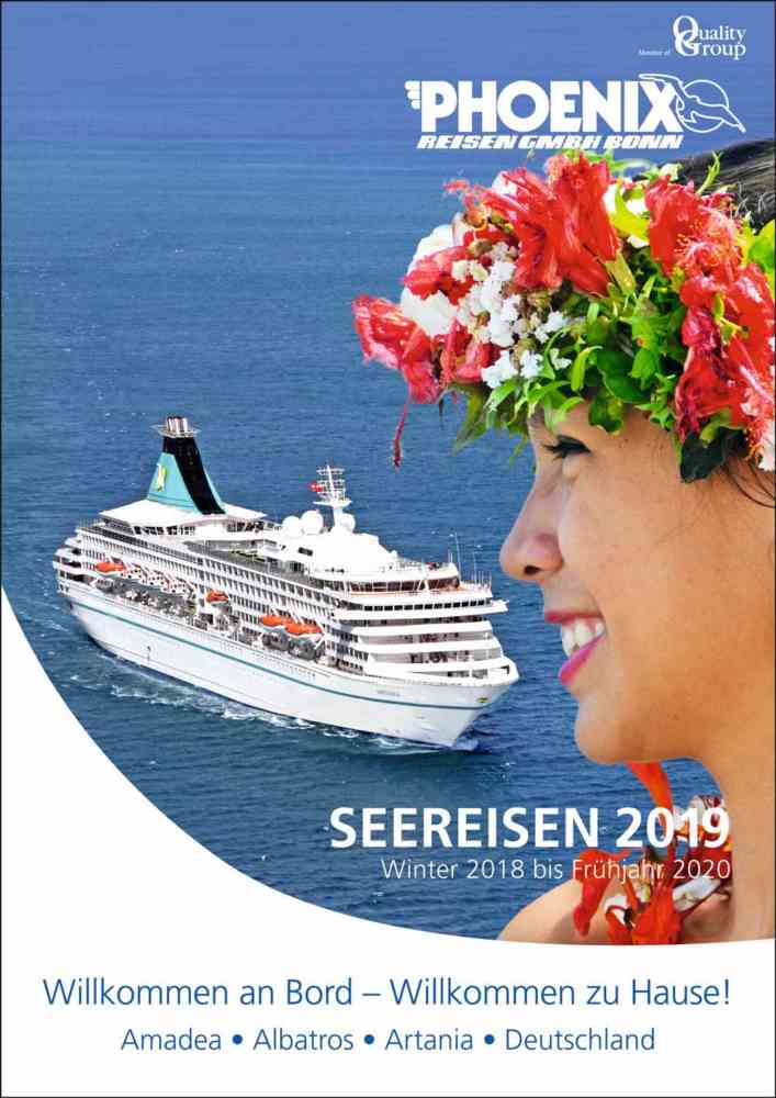 Seereisen 2019" – der neueste Kreuzfahrtenkatalog von Phoenix Reisen